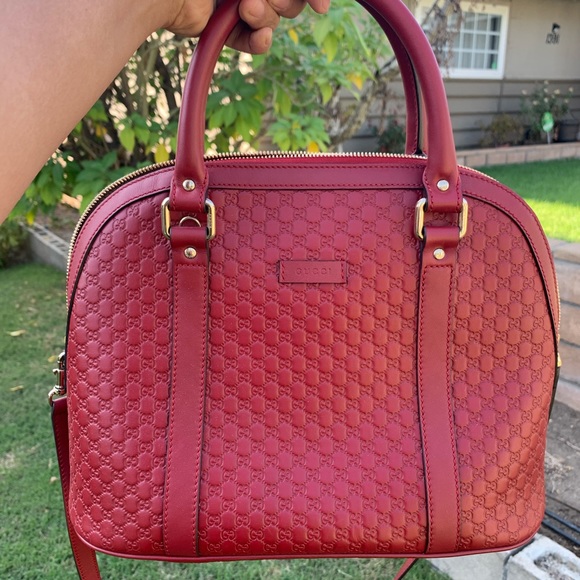 Gucci | Bags | Gucci Red Guccissima | Poshmark
